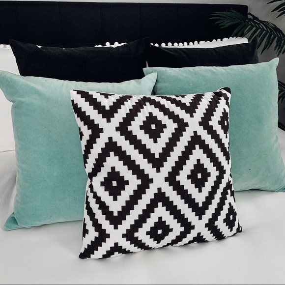 Accents | 2 Pack Aztec Print Pillow Cover Black White 18 | Poshmark